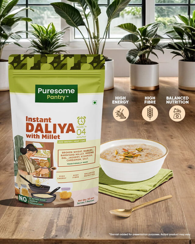 Instant Daliya Mix - Puresome Pantry | Broken Wheat, Barley, Moong Dal ...