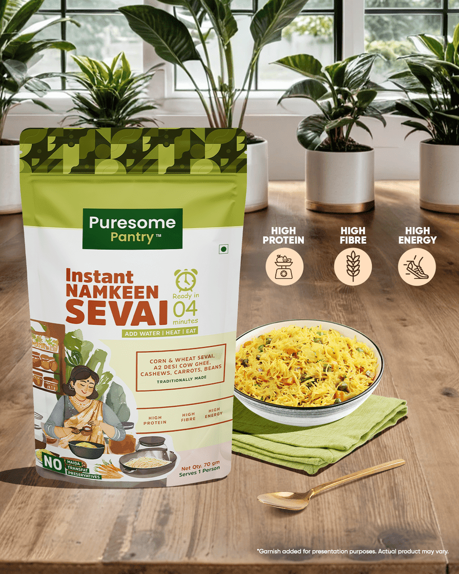 Instant Namkeen Sevai - Corn & Wheat Vermicelli with Vegetables ...