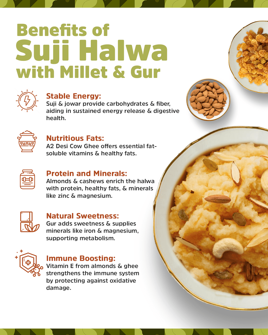Instant Suji Halwa with Millet & Gur - Puresome Pantry | Semolina, A2 ...